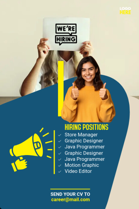 We Are Hiring Banner Template | PosterMyWall