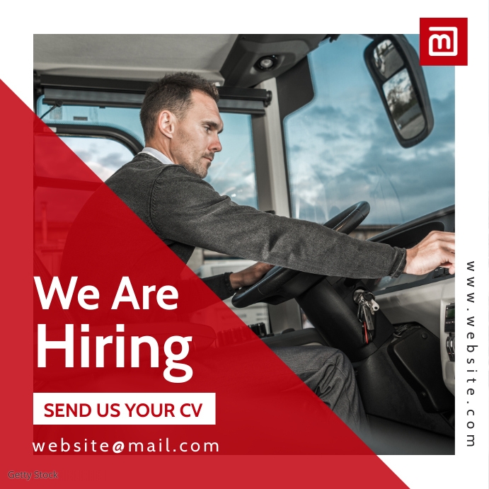 Copy of we are hiring bus drivers instagram post bann | PosterMyWall