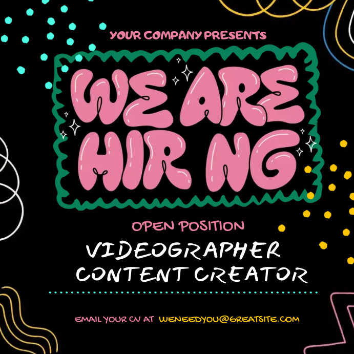 We are Hiring cartoon style Template | PosterMyWall
