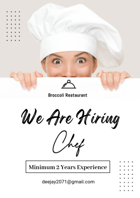 We are hiring Chef Template | PosterMyWall