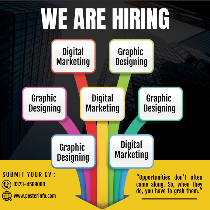 Modèle we are hiring | PosterMyWall