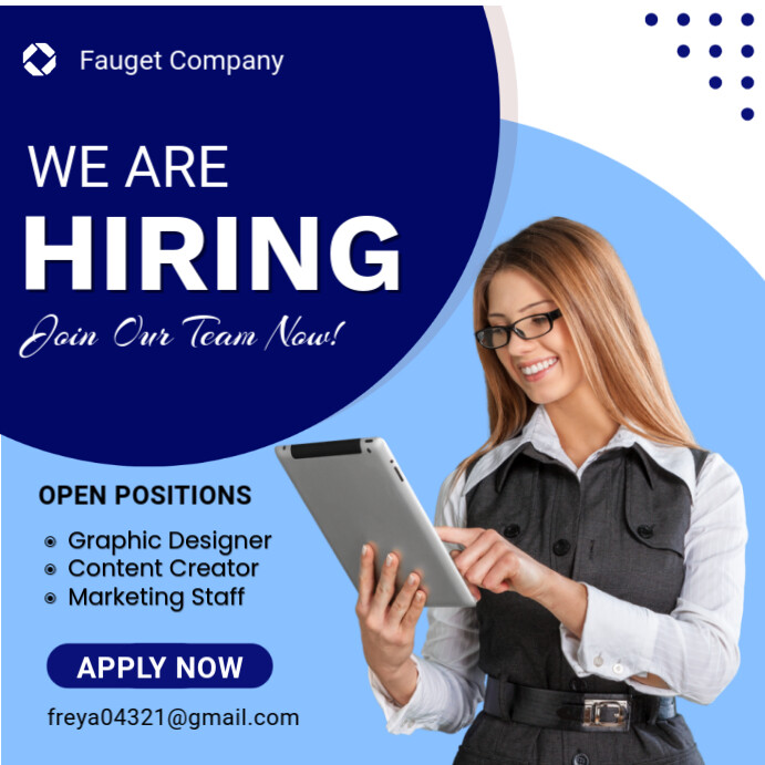 Modèle We are hiring | PosterMyWall