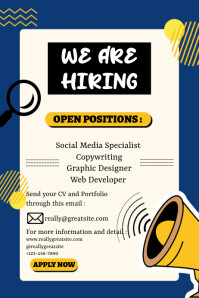 Hiring Poster Template | PosterMyWall