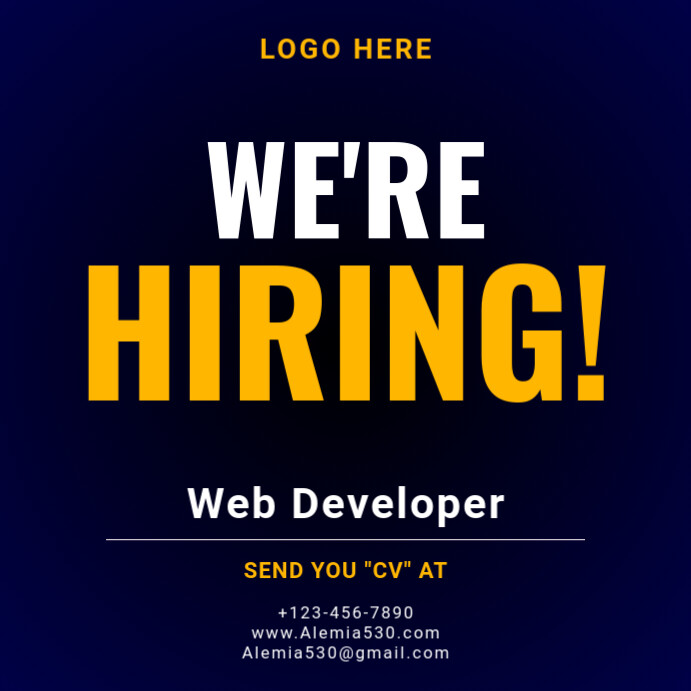 Modèle We Are Hiring | PosterMyWall