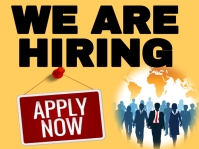 We are hiring for yard sign Template | PosterMyWall