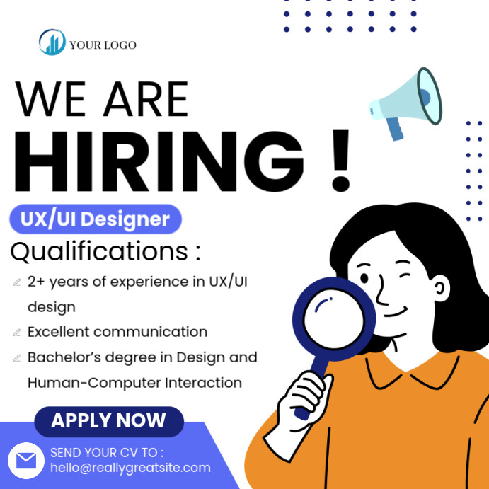 Modèle We are hiring | PosterMyWall