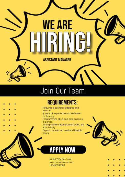 we are hiring Template | PosterMyWall