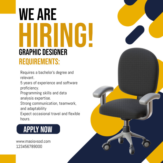 Plantilla de we are hiring | PosterMyWall