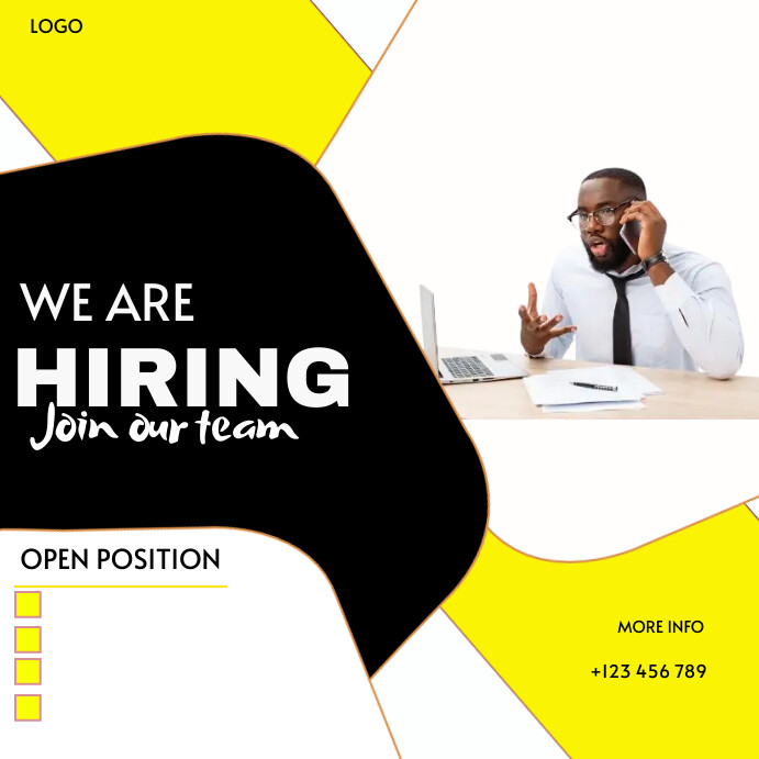 Modèle we are hiring | PosterMyWall