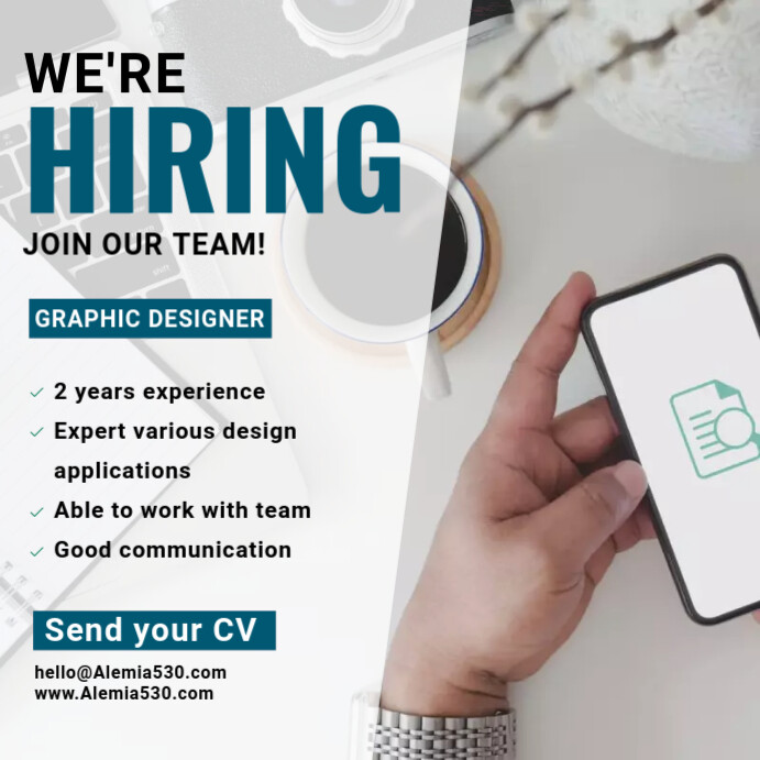 We Are Hiring Template | PosterMyWall