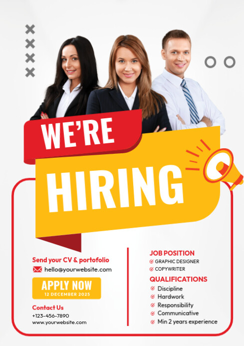 We Are Hiring Template | PosterMyWall