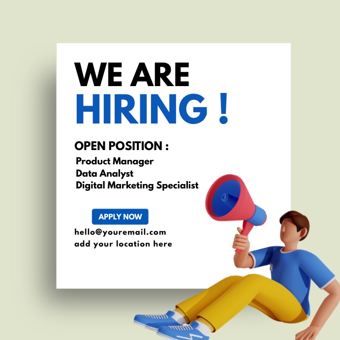 We Are Hiring Template | PosterMyWall