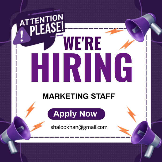 Modèle We are hiring | PosterMyWall