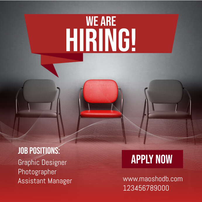 Modèle we are hiring | PosterMyWall