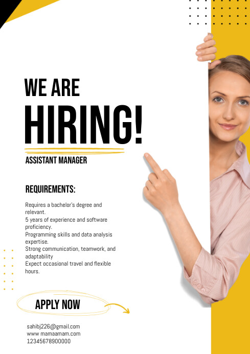 Plantilla de we are hiring | PosterMyWall