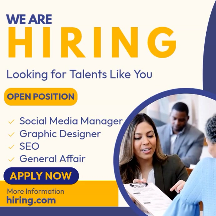 We Are Hiring Template | PosterMyWall