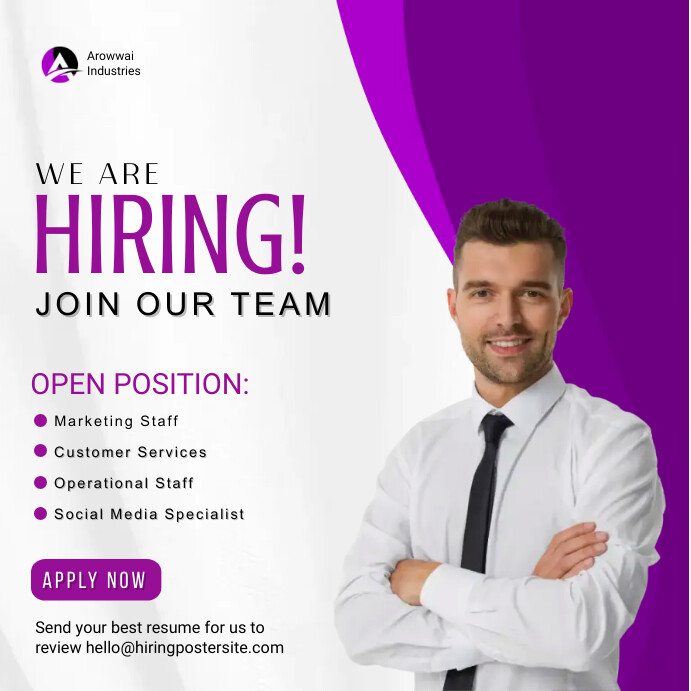 Modèle we are hiring | PosterMyWall