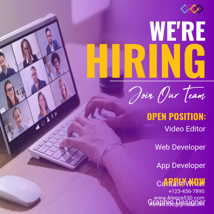 Modèle We Are Hiring | PosterMyWall