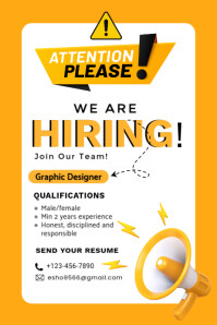 we are hiring poster Template | PosterMyWall