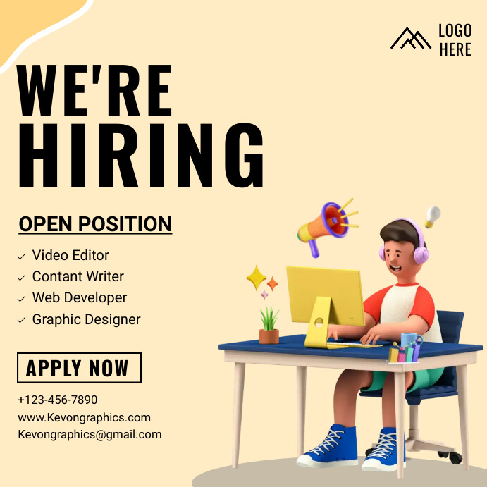We Are Hiring Template | PosterMyWall