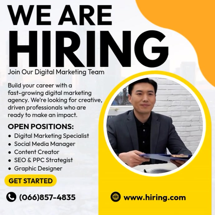 We Are Hiring Template | PosterMyWall