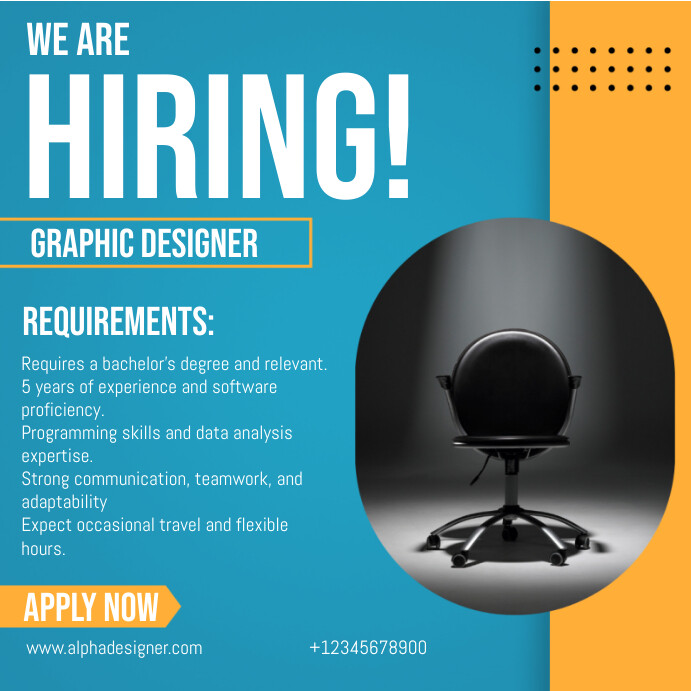 Plantilla de we are hiring | PosterMyWall