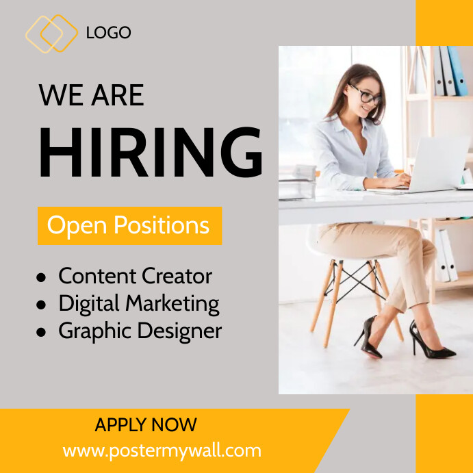 Plantilla de We are hiring | PosterMyWall
