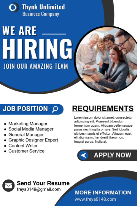 Plantilla de We are hiring | PosterMyWall