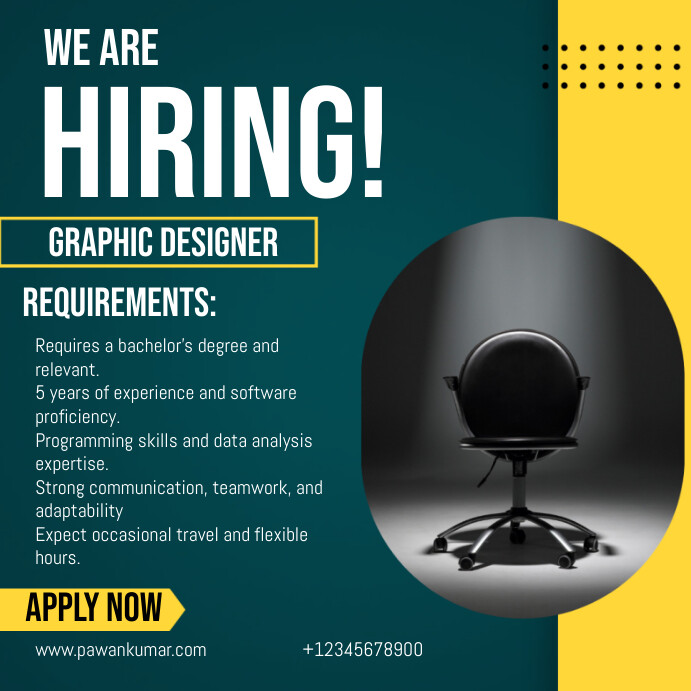 Modèle we are hiring | PosterMyWall