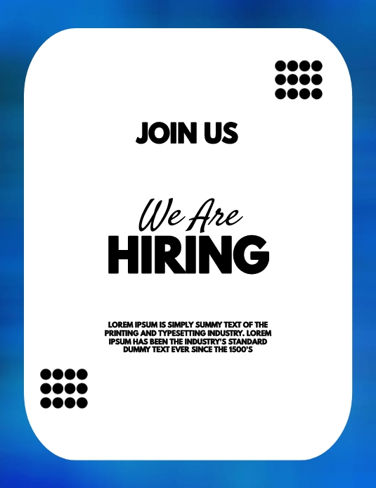 We Are Hiring Template | PosterMyWall