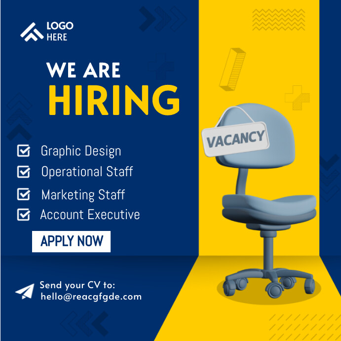 Modèle we are hiring | PosterMyWall