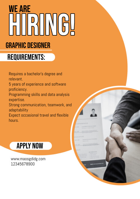 Plantilla de we are hiring | PosterMyWall