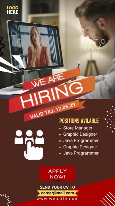 Plantilla de We Are Hiring Digital Display | PosterMyWall