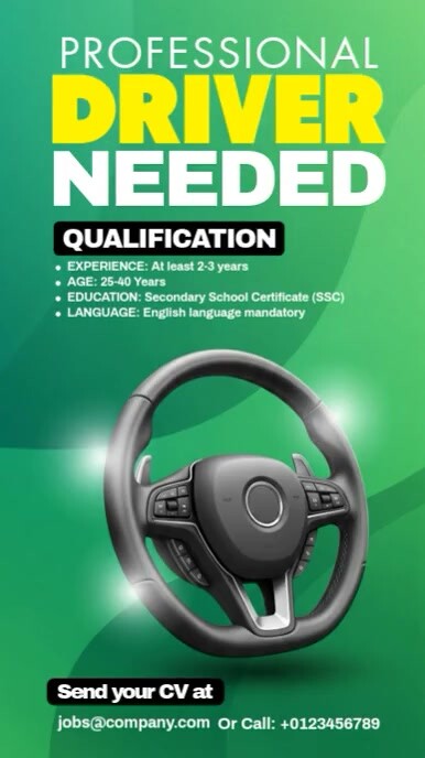 Plantilla de we are hiring driver | PosterMyWall