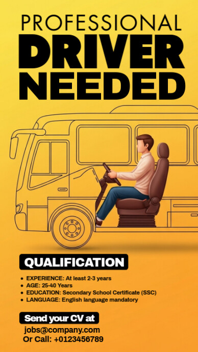 we are hiring driver Template | PosterMyWall
