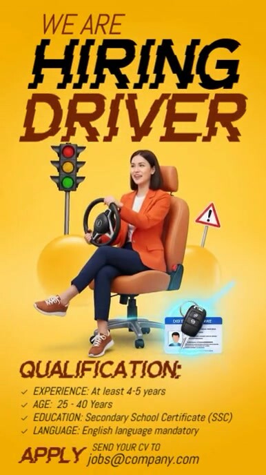 Plantilla de We Are Hiring Driver Instagram Reel | PosterMyWall