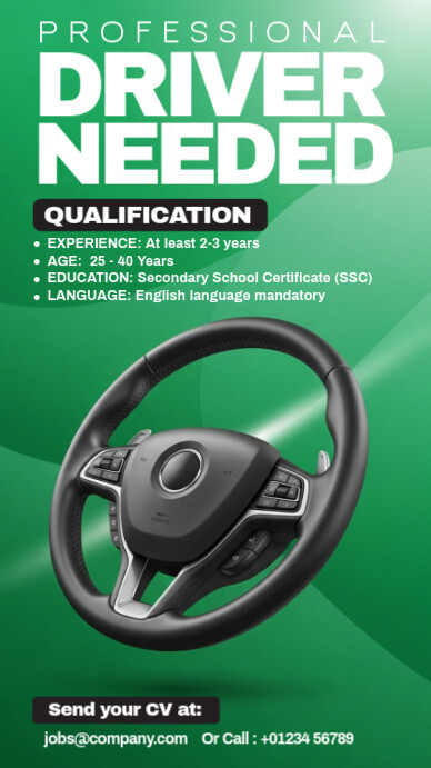 We Are Hiring Driver Instagram Story Template | PosterMyWall