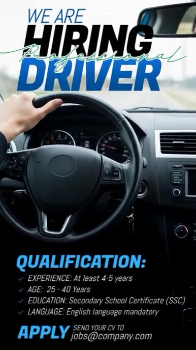 We Are Hiring Driver Instagram Story Template | PosterMyWall