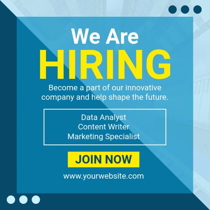 We Are Hiring Event Template | PosterMyWall