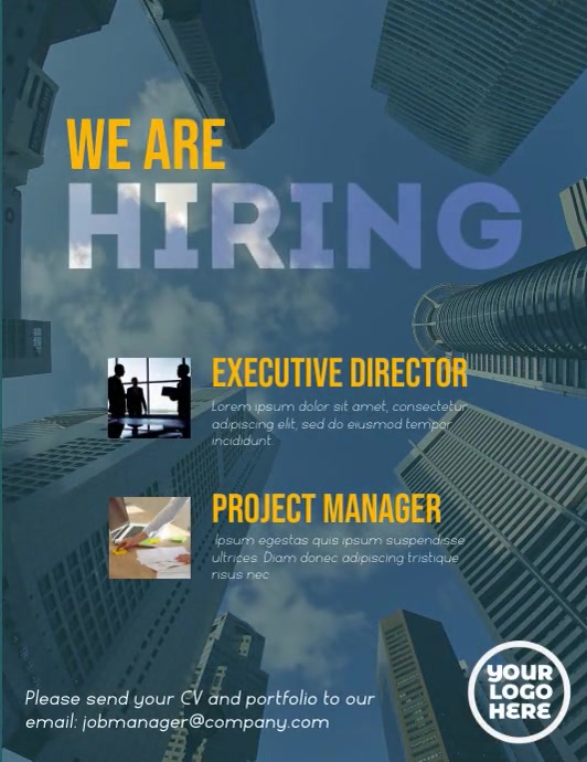 We are hiring executive corporate flyer video Template | PosterMyWall