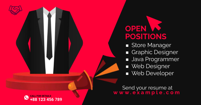 Plantilla de We are hiring Facebook Group Cover | PosterMyWall