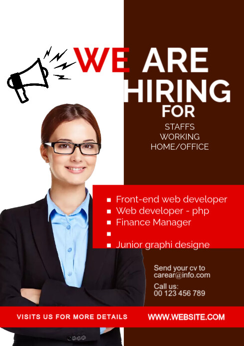 We are hiring Flyer Template | PosterMyWall