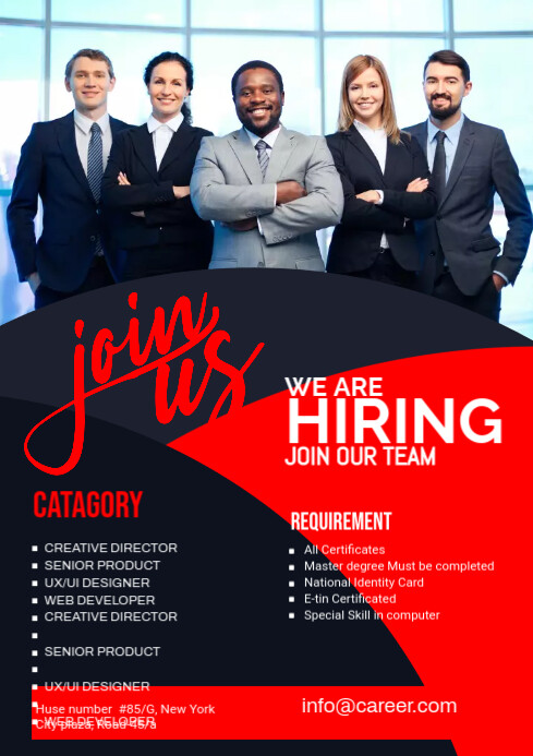 We are hiring Flyer Template | PosterMyWall