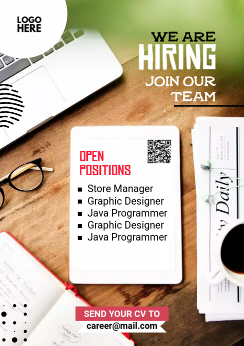 We Are Hiring Flyer Template | PosterMyWall