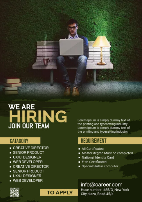 We are hiring Flyer Template | PosterMyWall
