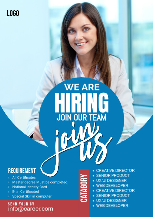 We are hiring Flyer Template | PosterMyWall