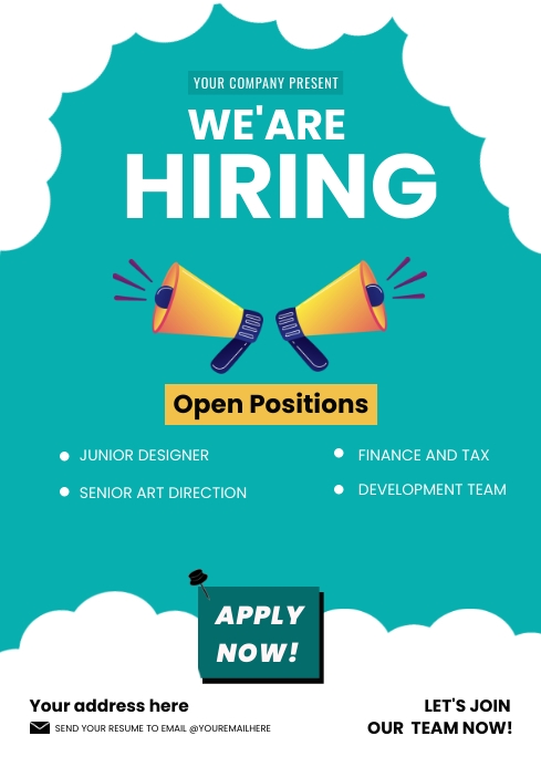 We are hiring flyer design Template | PosterMyWall