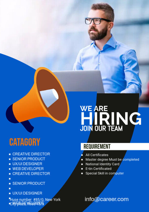 We are hiring Flyer Template | PosterMyWall