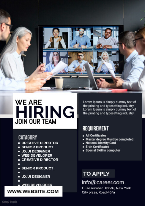 We are hiring Flyer Template | PosterMyWall