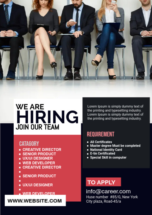 We are hiring Flyer Template | PosterMyWall